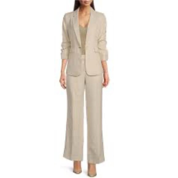 Chadwick’s | Pants & Jumpsuits | Chadwicks Womens Tan Linen 2 Piece ...
